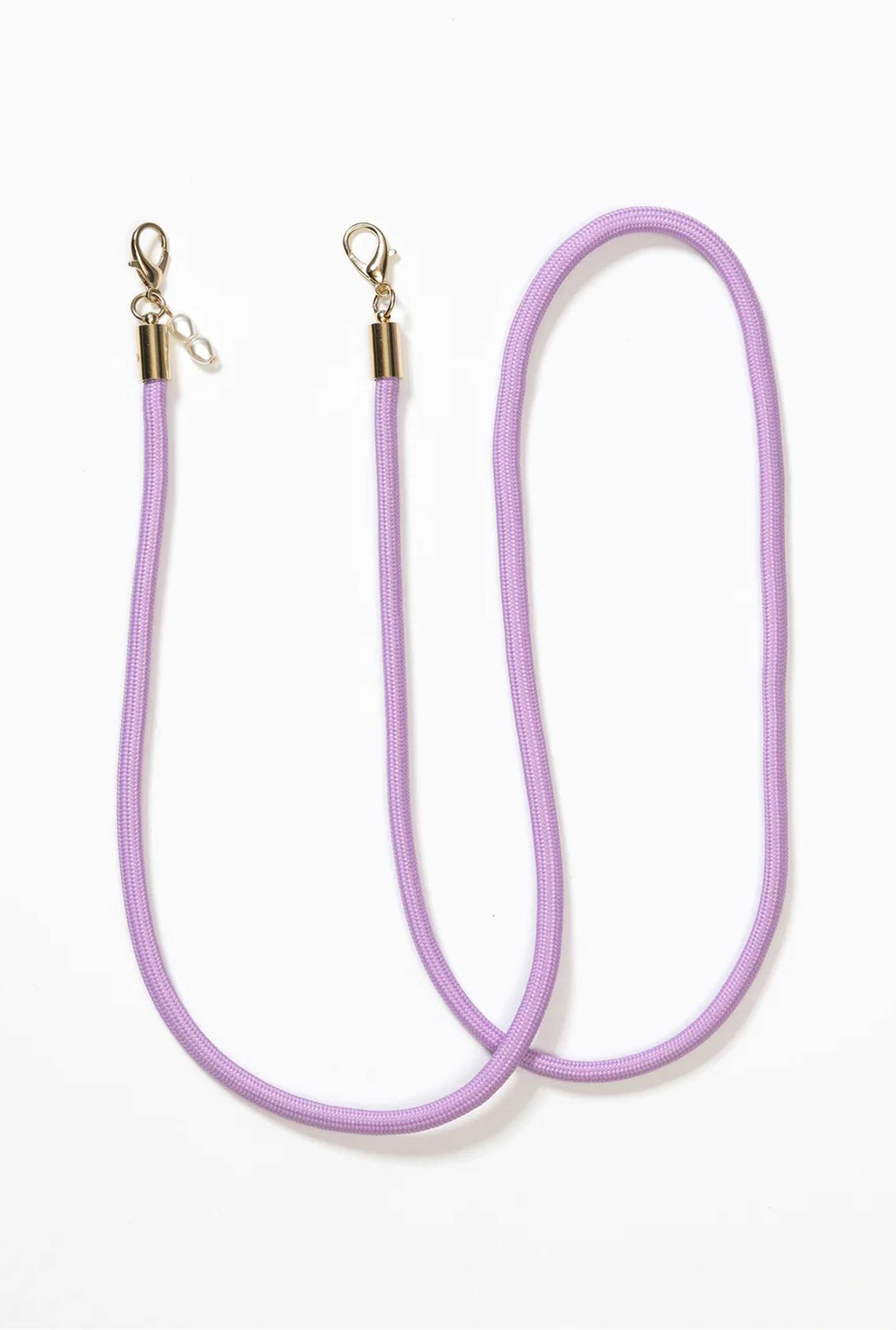 lang lila telefoonkoord met parel detail long cord lavender – Tally-Ho