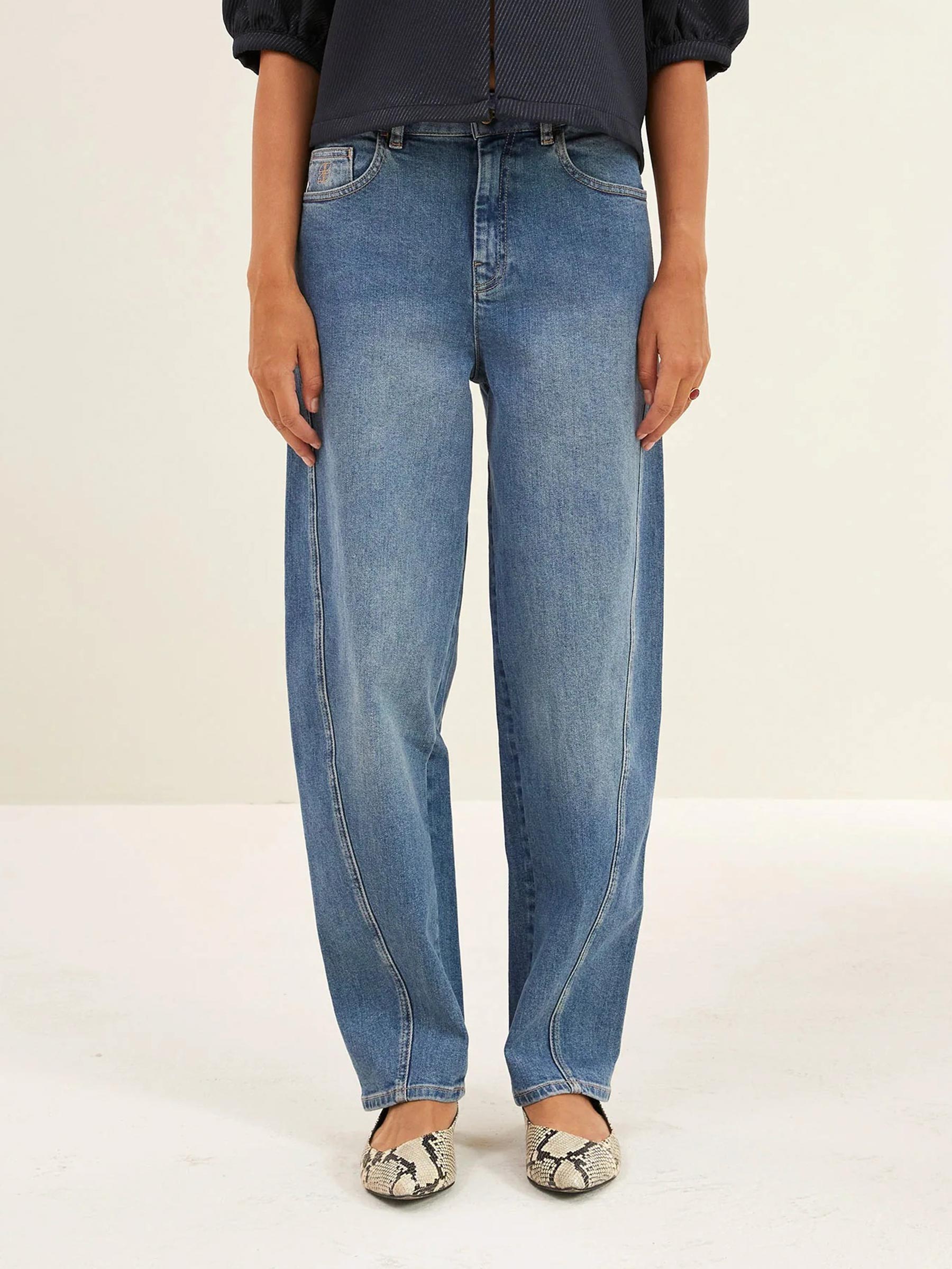 Blauwe jeans begum mid denim pants – Tally-Ho
