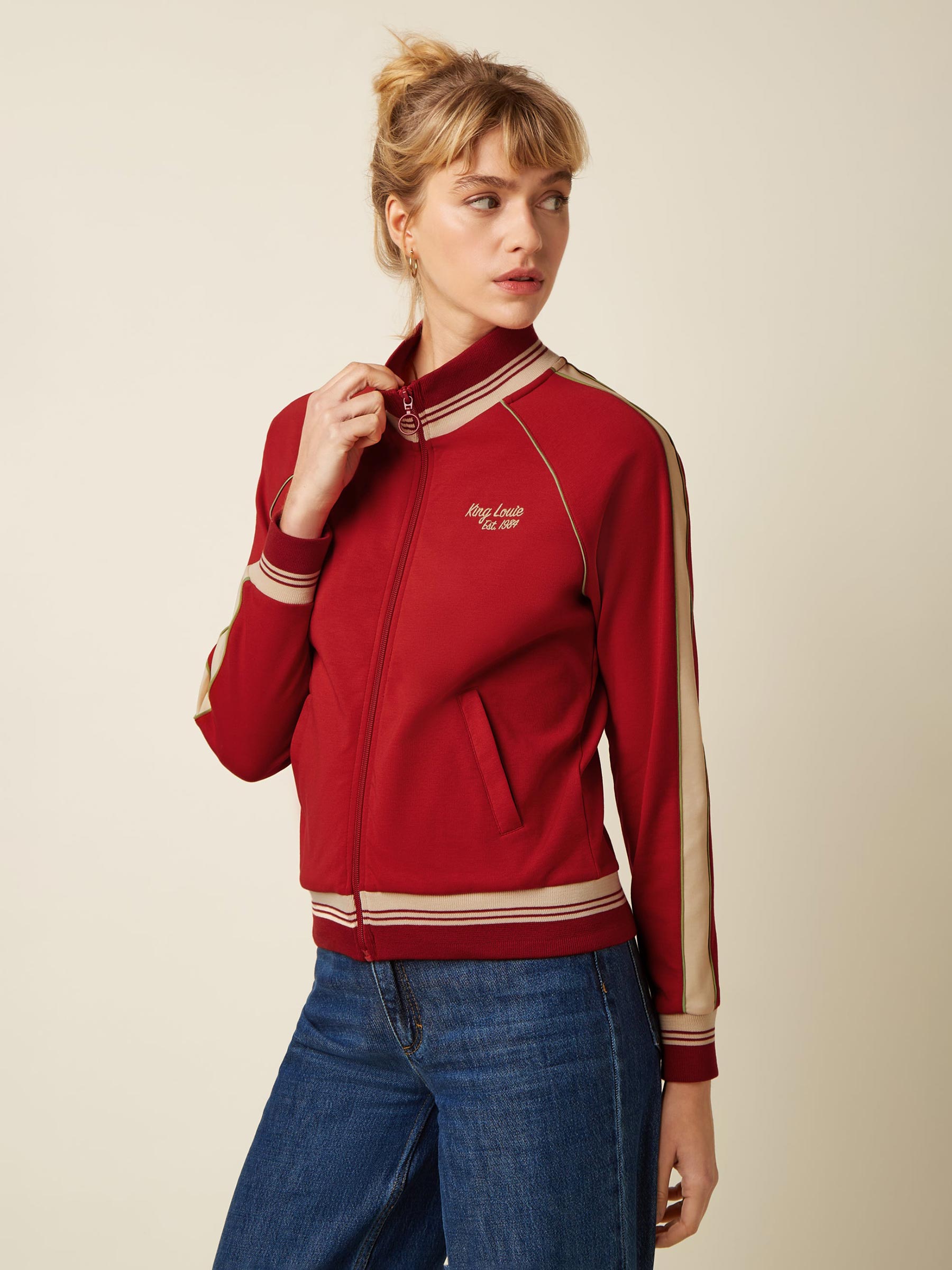 Rood jersey jacket daytona sweat – Tally-Ho